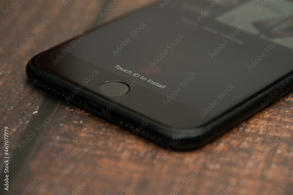 Bogota, Colombia, September, 2019, Tik Tok logo on the phone with the ...