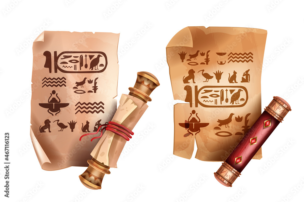 Hieroglyphics Papyrus Scroll Paper