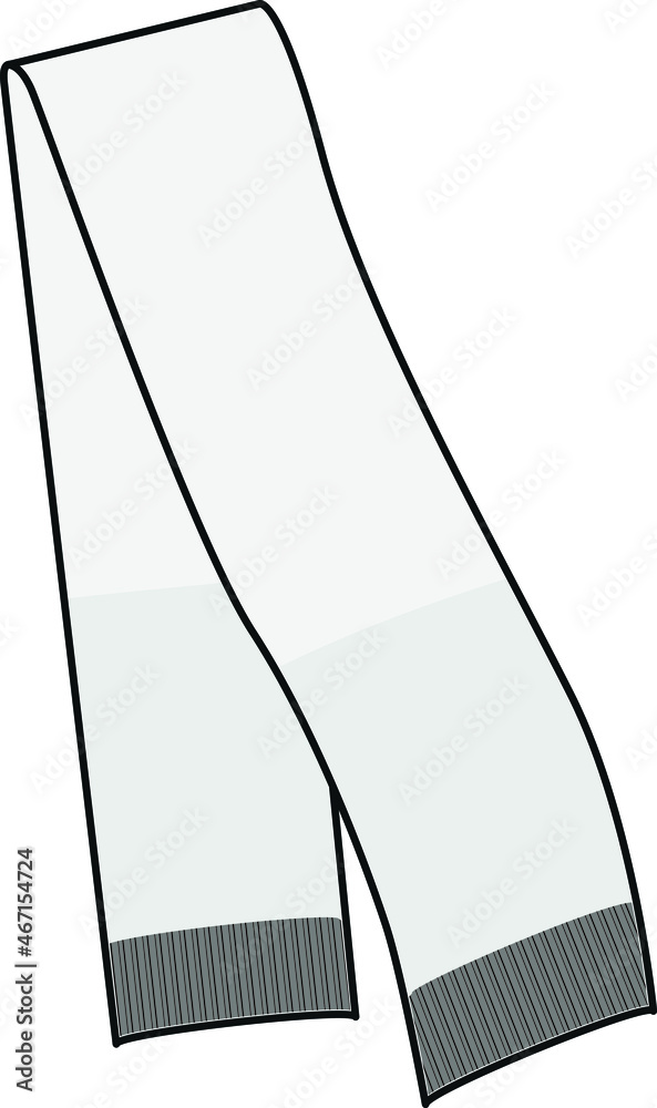 Scarf vector drawing, clothing accessories, Tie vector, illustration ...