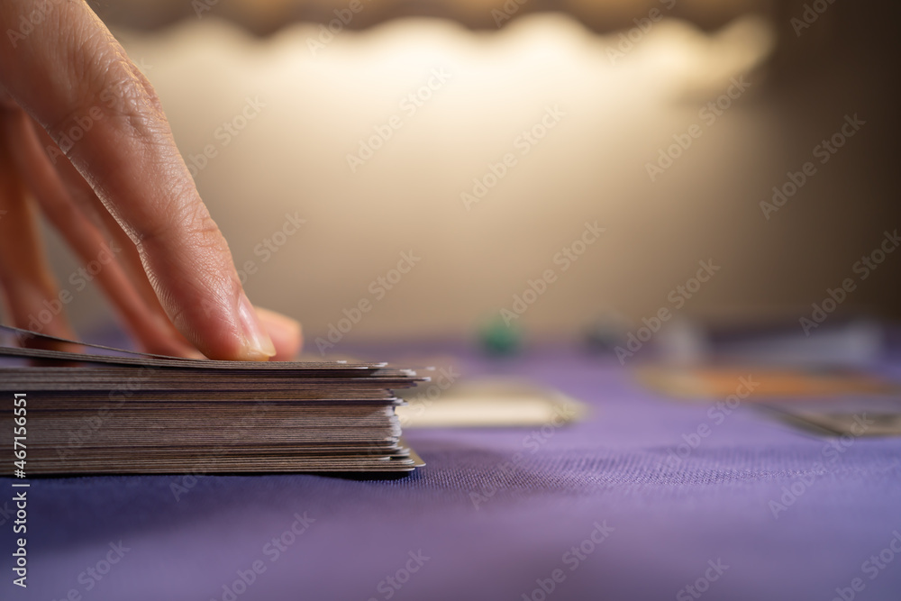Playing trading card game on a table Stock Photo | Adobe Stock