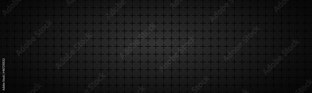 Black abstract header. Vector metal pattern. Simply mosaic banner with ...