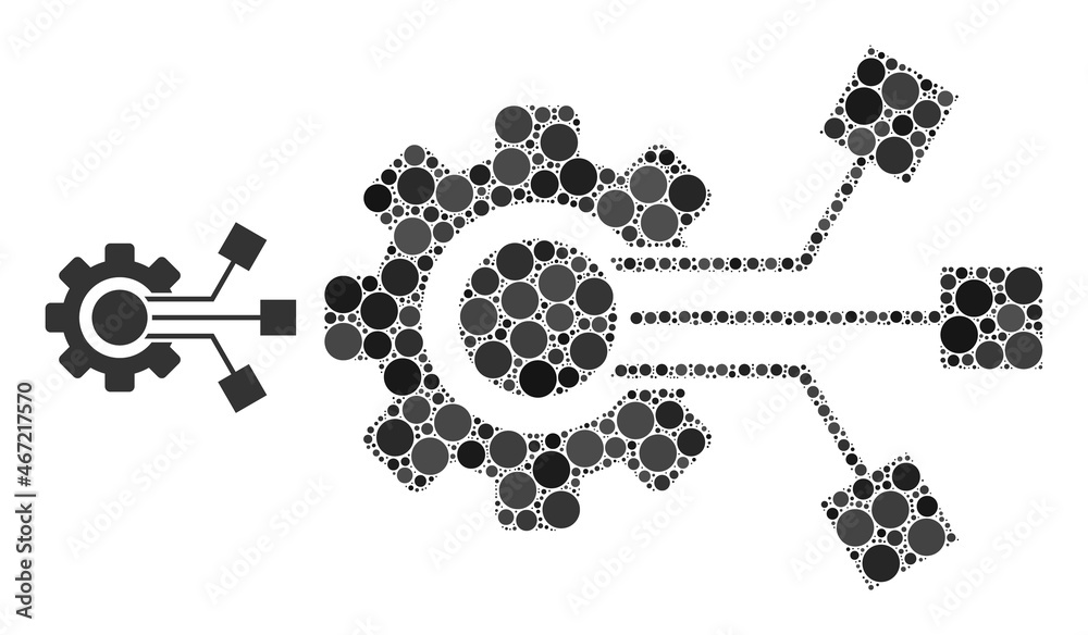 Stock-Vektorgrafik „Smart component vector composition of circle dots ...