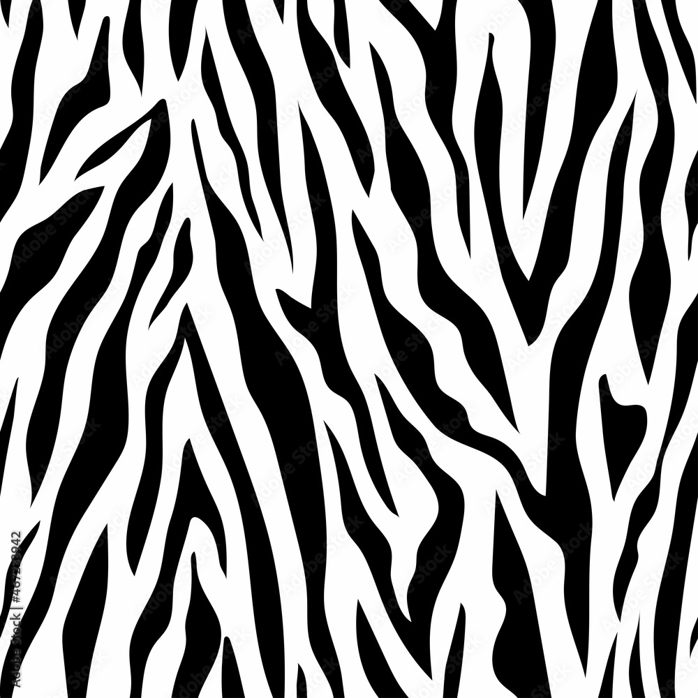 Zebra Skin Texture seamless pattern. Animal print background for fabric ...