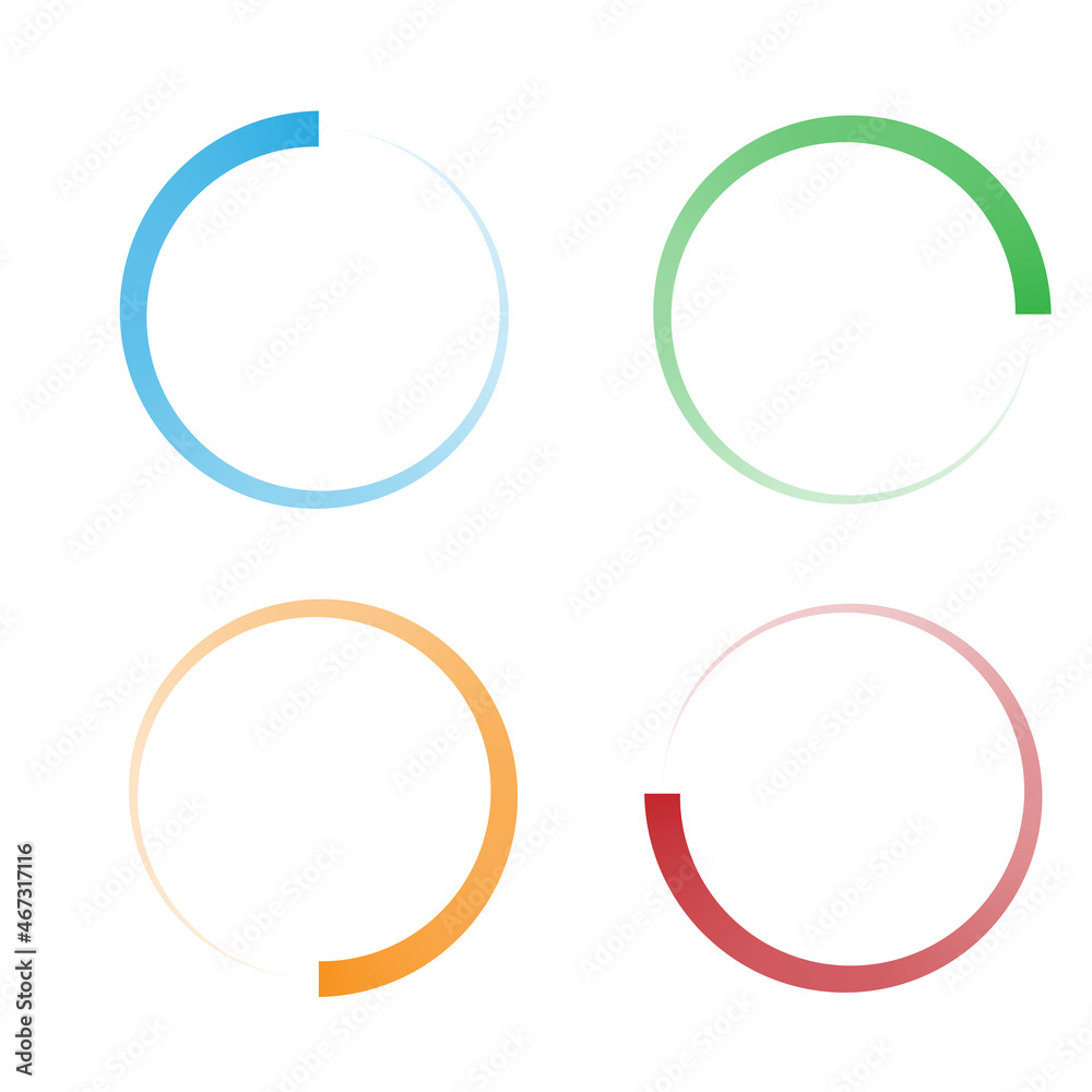 Progress, steps, phases indicator. Preloader, buffer shape. Circle, circular loading icon Stock ...