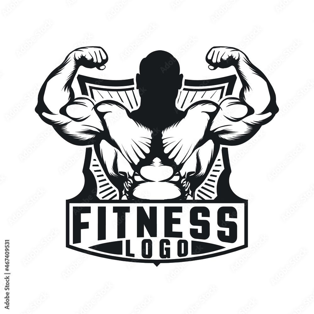 Fitness Logo. Gym Logo. Fitness Club Logo Isolated Hand Drawing ...