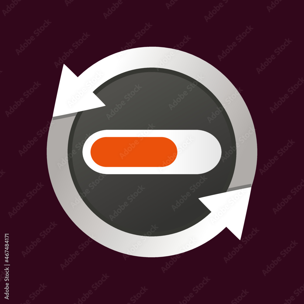 Circle arrows. Restore icon. Sync. System update. Software install sign ...