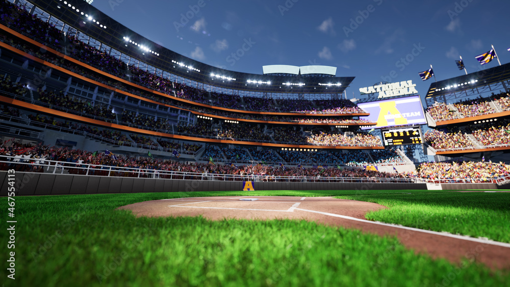 Empty Baseball Stadium