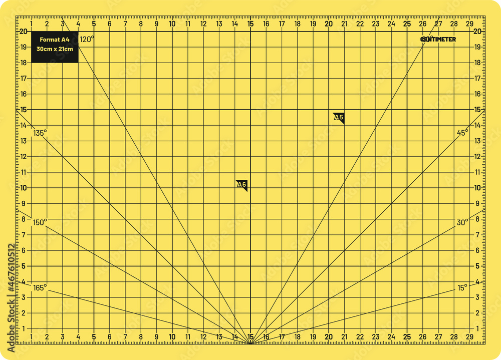 Vettoriale stock di Vector Cutting Mat, high detail design in medium A4 ...
