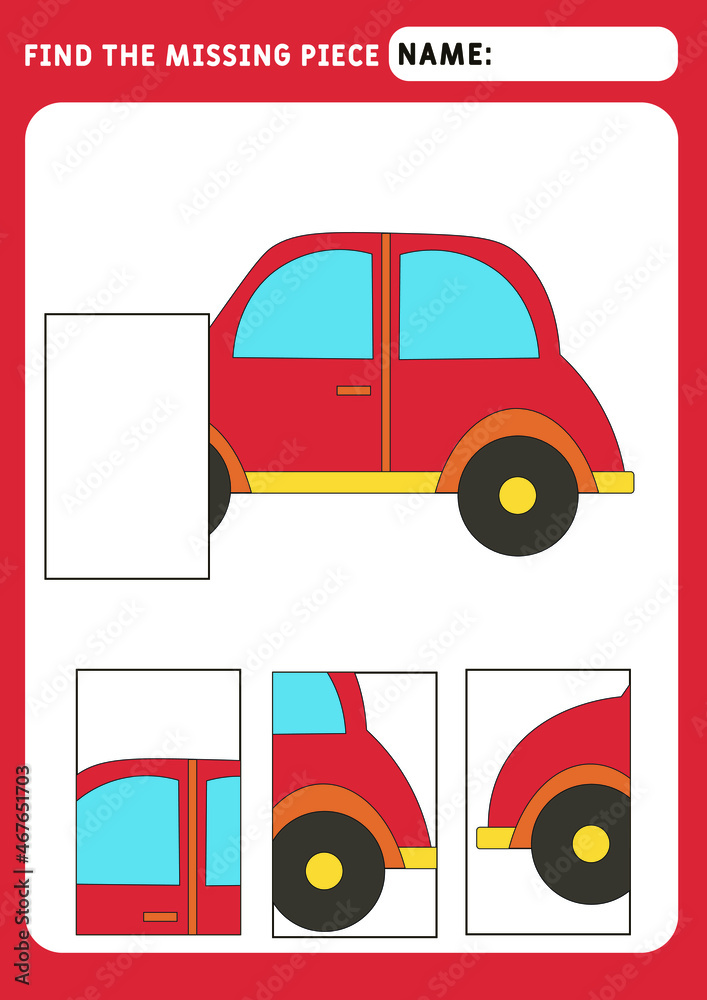 Find the missing piece and complete the picture. Puzzle kids activity ...