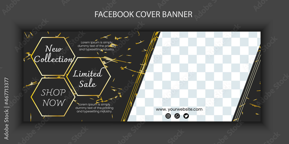 Fashion, new collection, limited sale, shop now facebook cover banner ...