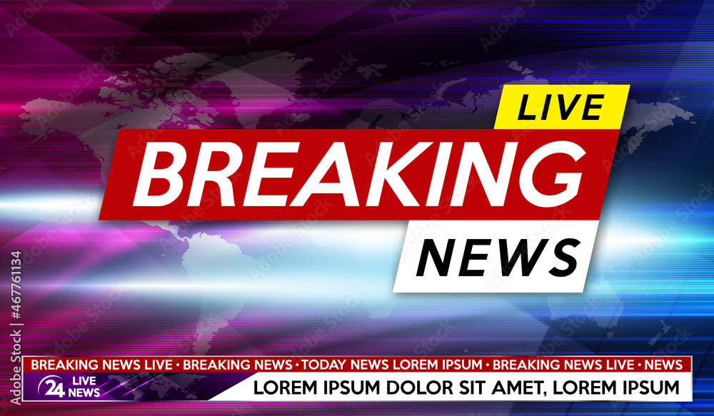 Breaking News Background screen saver on modern gradient background ...