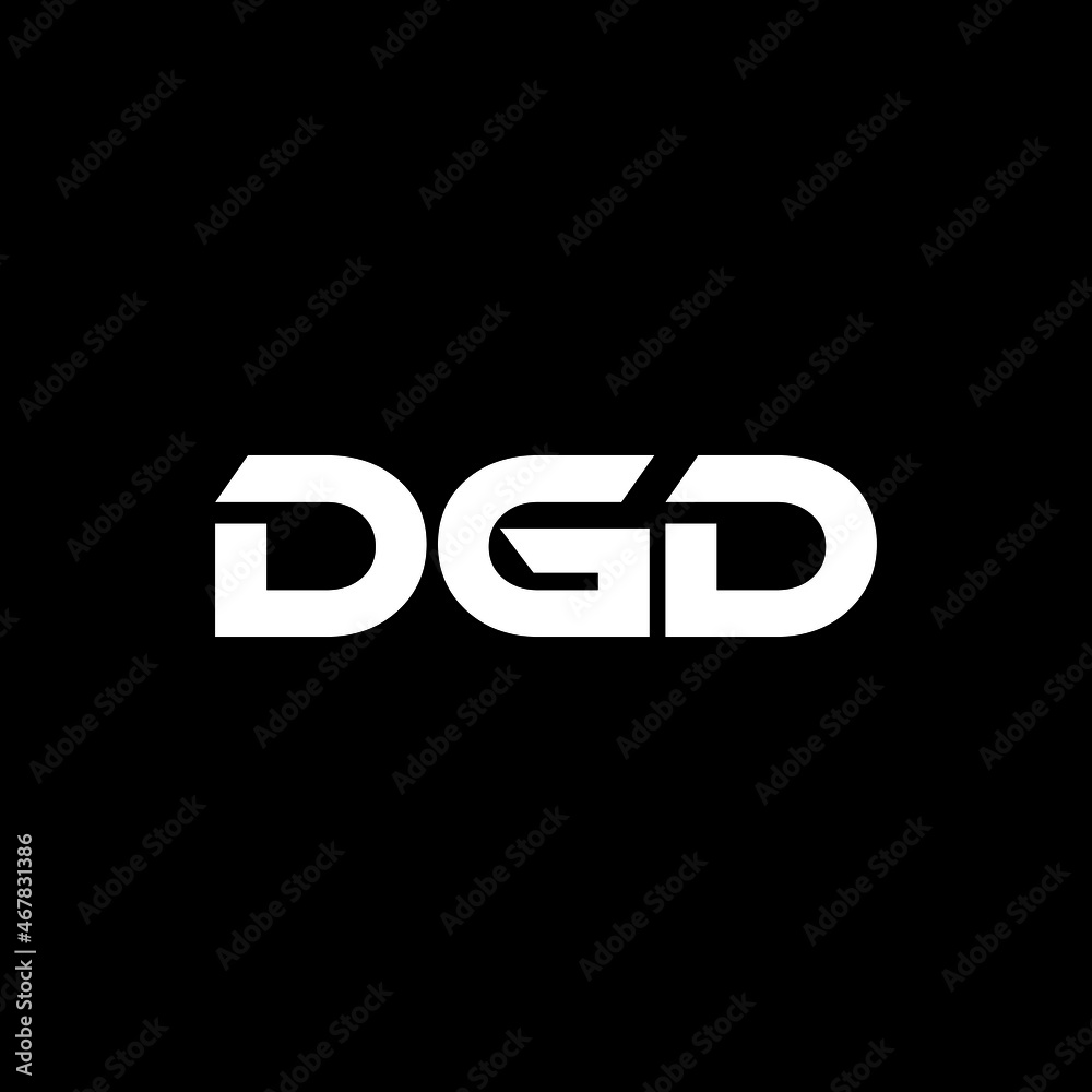 DGD letter logo design with black background in illustrator, vector ...