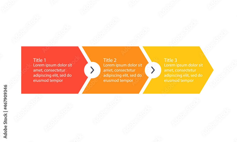 3 Step diagram template. Clipart image isolated on white background ...