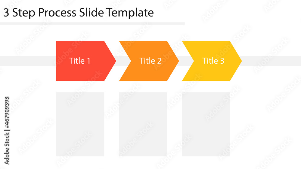 3 Step Process Slide Template. Clipart image Stock Vector | Adobe Stock