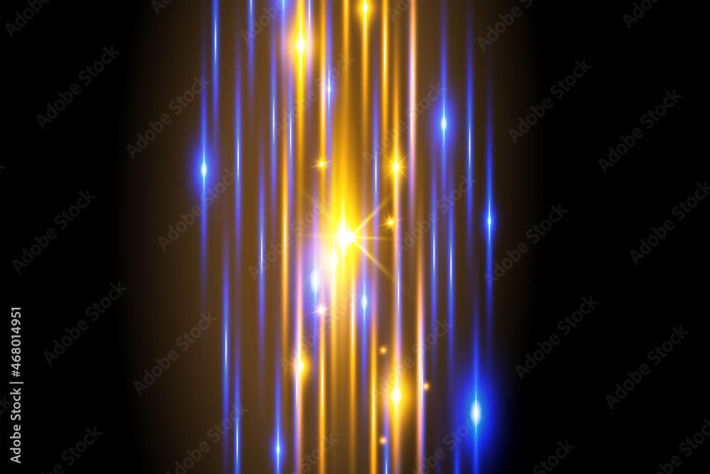 Abstract lines with glow light effect. Glow special light effect ...