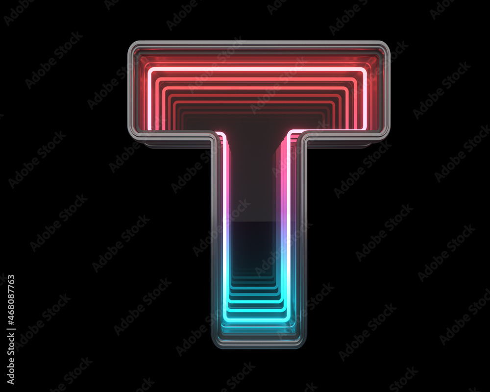 Retro infinity font. Letter T. Stock Illustration | Adobe Stock
