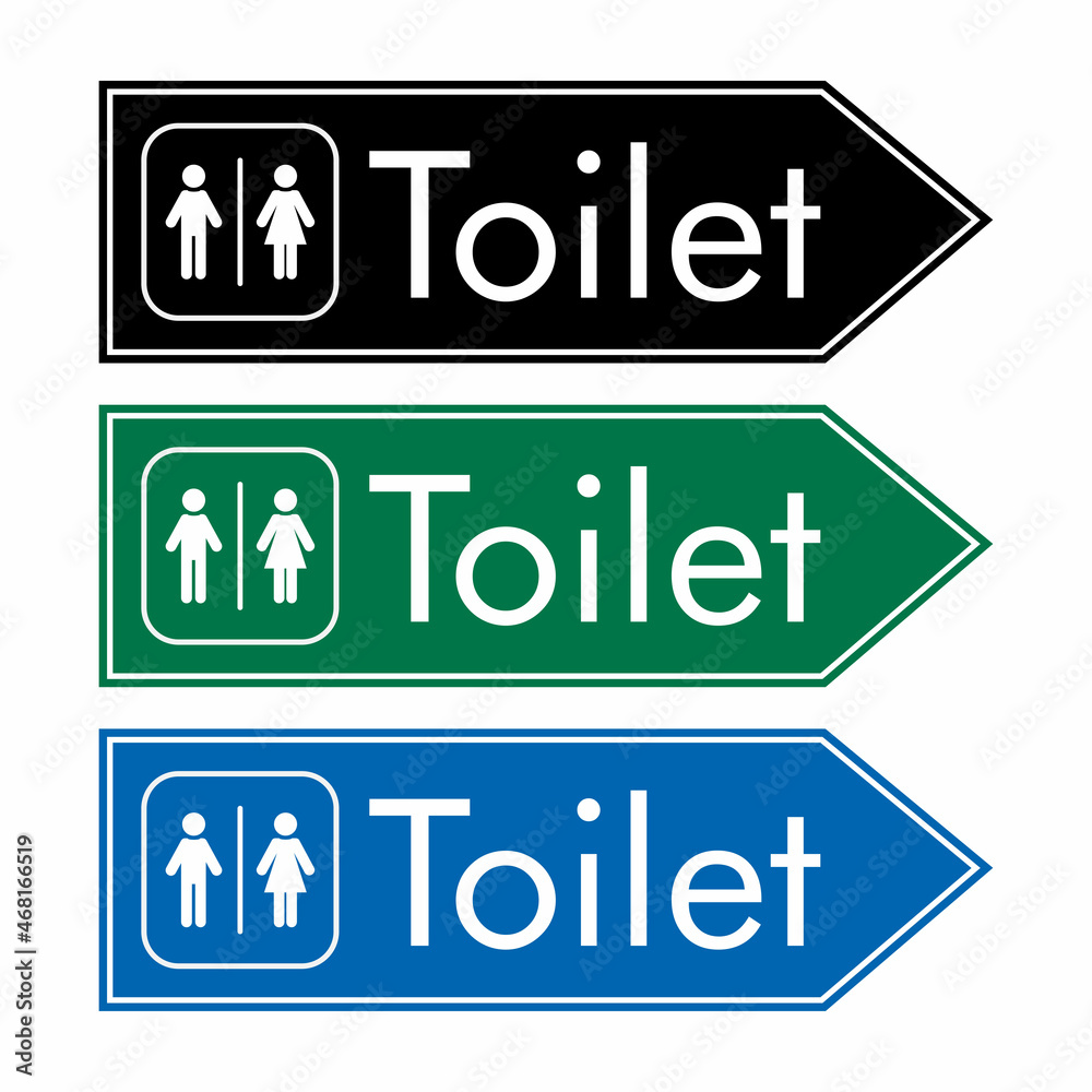 Toilet signage bundle vector graphics Stock Vector | Adobe Stock