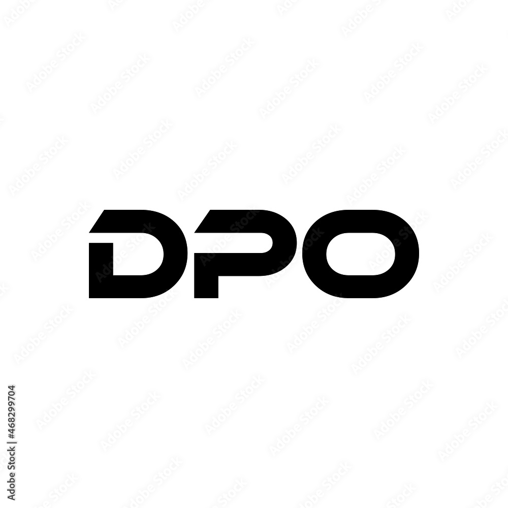 DPO letter logo design with white background in illustrator, vector ...
