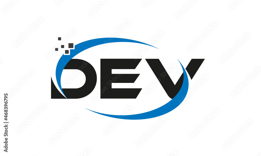 dots or points letter DEV technology logo designs concept vector ...