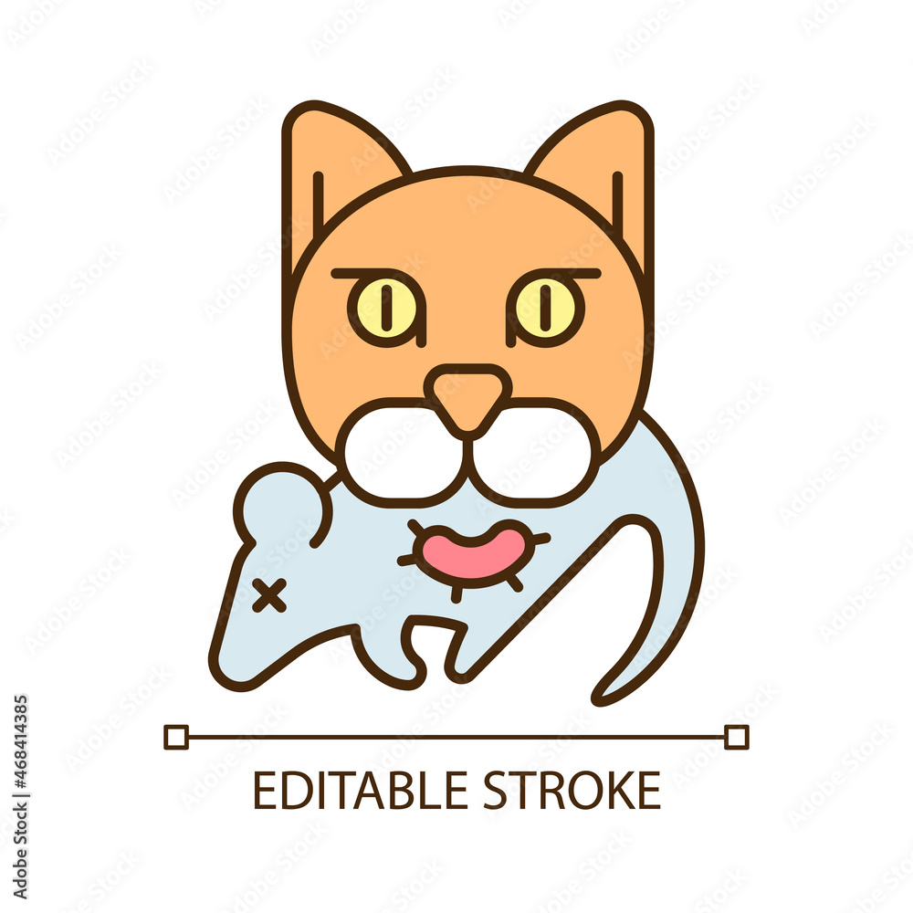 Vector de Stock Toxoplasmosis RGB color icon. Toxoplasma gondii parasite caused disease ...