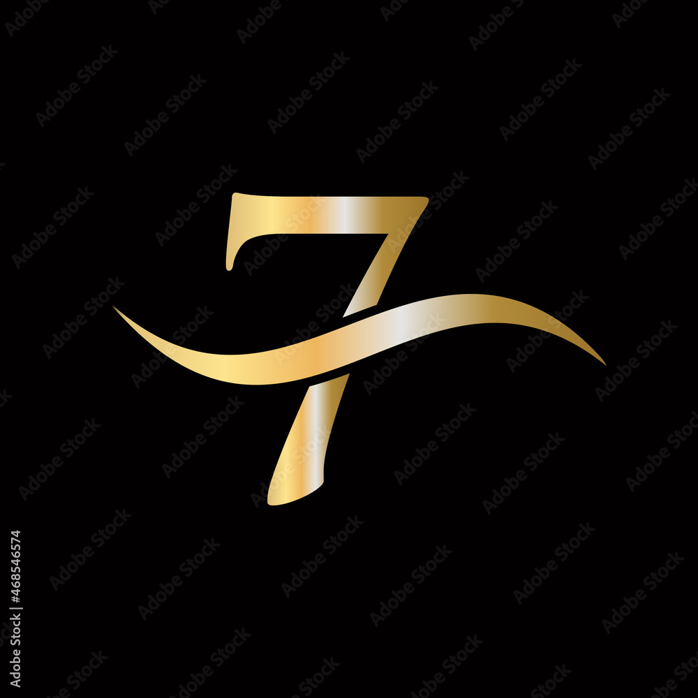 7 Logo Design Template Element. 7 Letter Logo Design. Initial Abstract ...