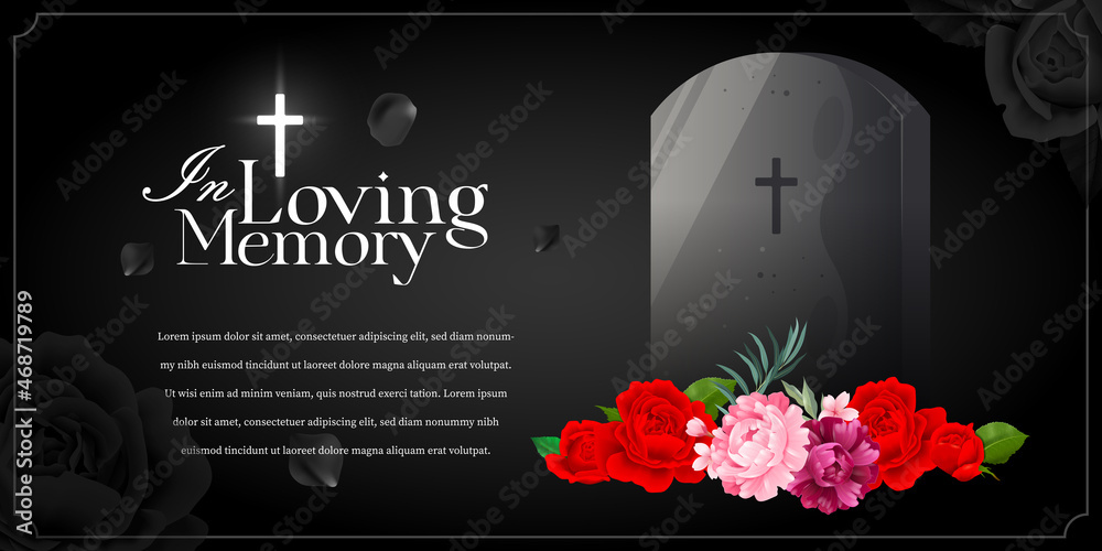 In Loving Memory Poster Stock Vector | Adobe Stock