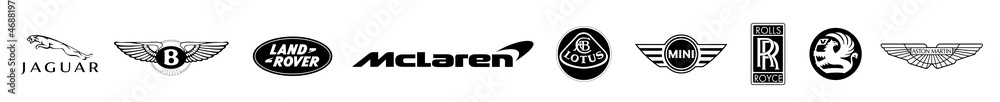 British cars logos. British car brands. Car brand logos. Mclaren logo ...