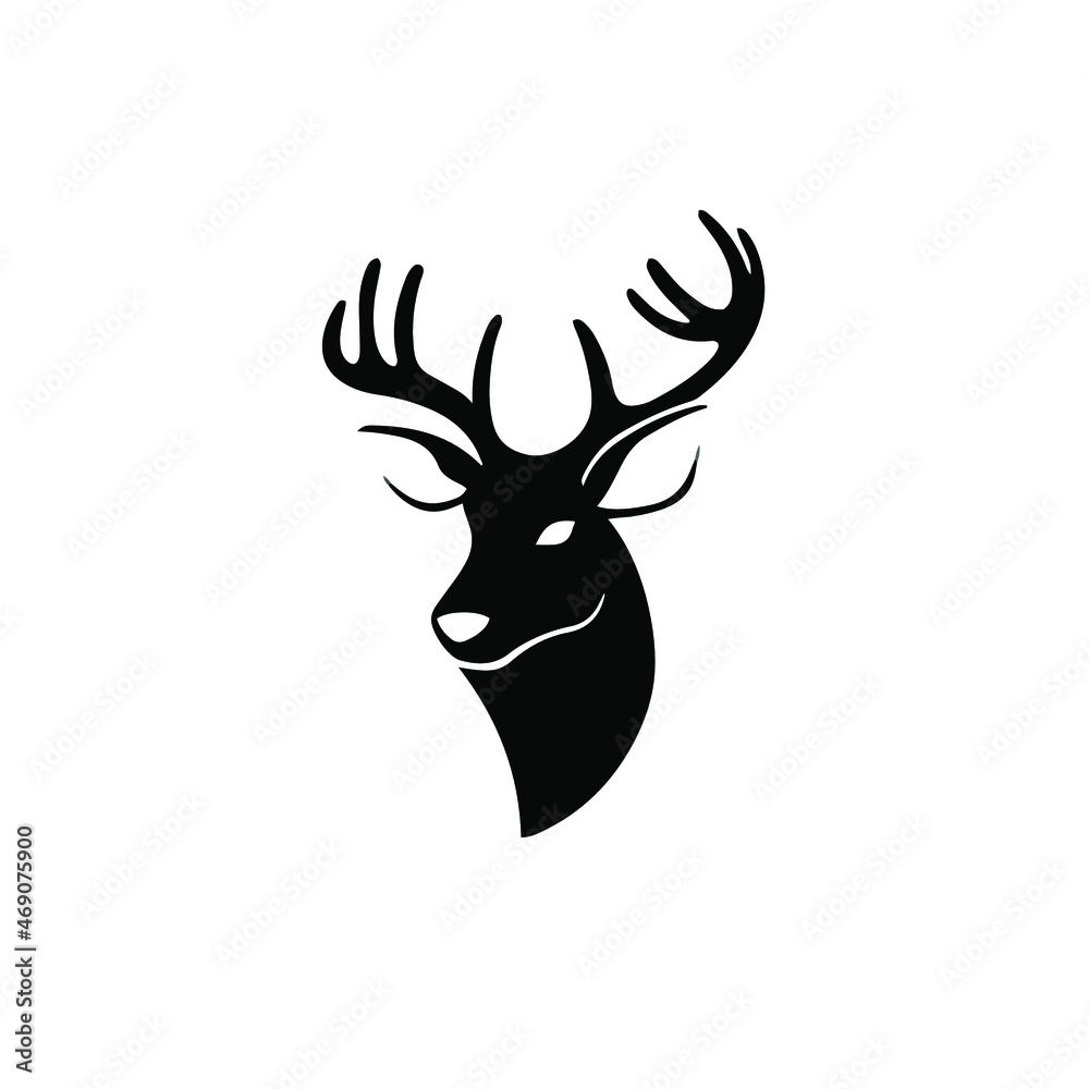 Deer Symbol Logo. Tattoo Design. Stencil Vector Illustration Stock ...
