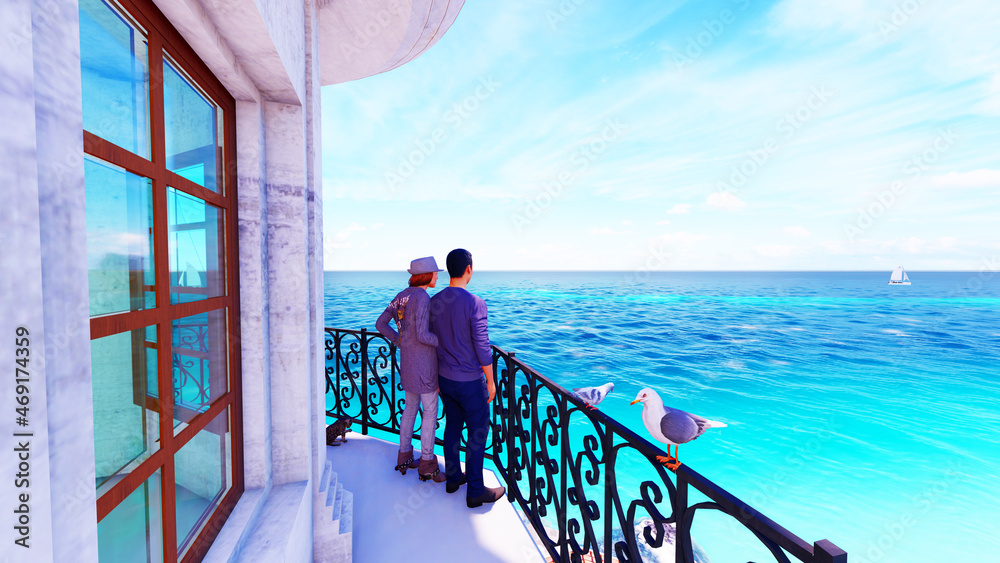 Istanbul, Bosphorus, Uskudar. Ancient lighthouse of the Ottoman period ...