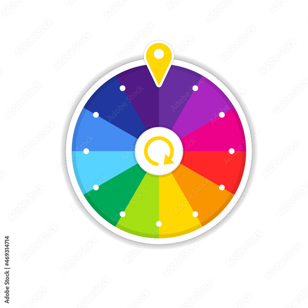 Blank wheel of fortune 12 sections. Stock Vector | Adobe Stock