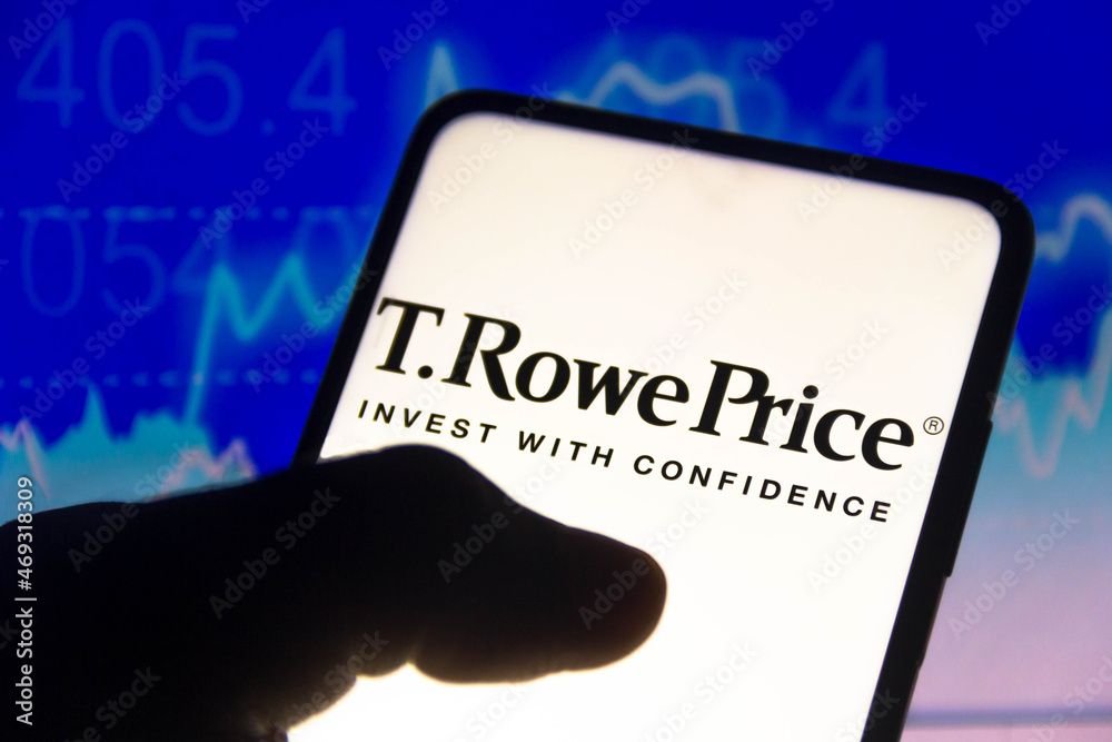 November 15, 2021, Brazil. In this photo illustration the T. Rowe Price ...