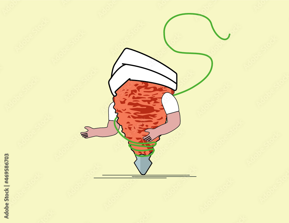 Vector de Stock Trompo de tacos al pastor. | Adobe Stock