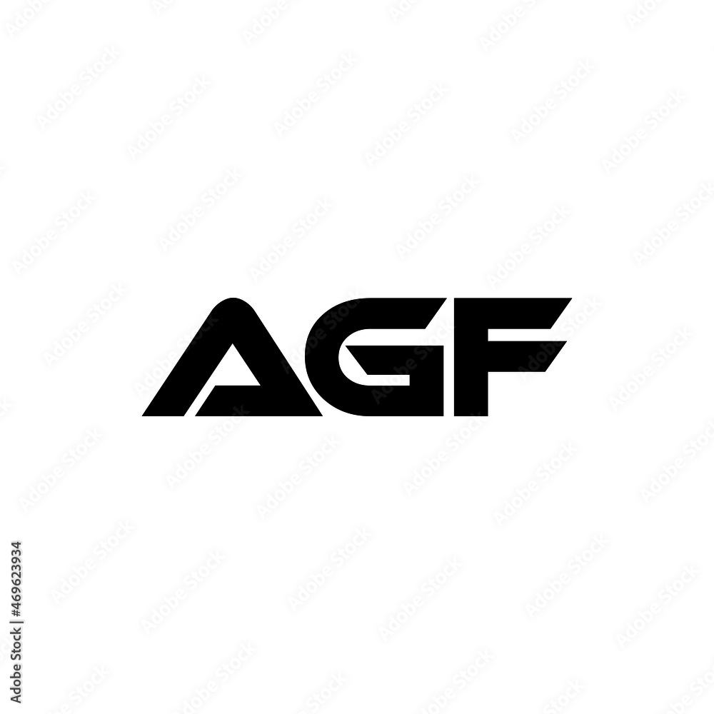 AGF letter logo design with white background in illustrator, vector ...