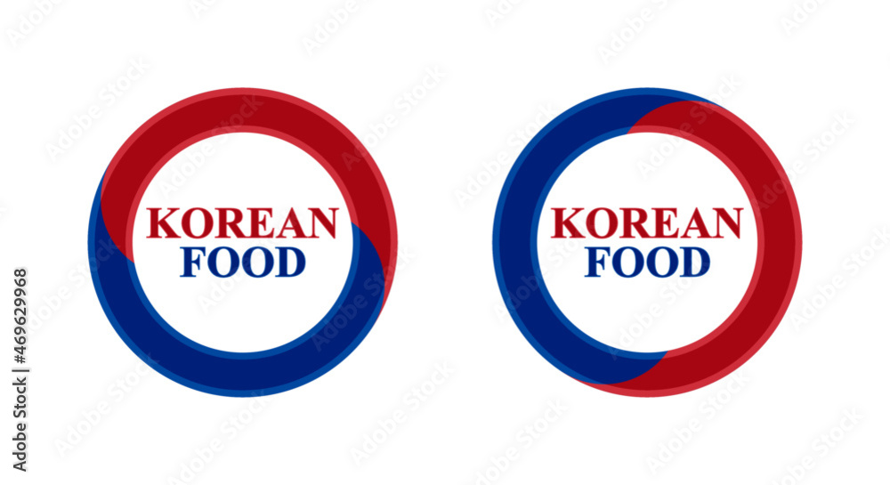 korean food logo on white background. vector illustration Stock Vector ...