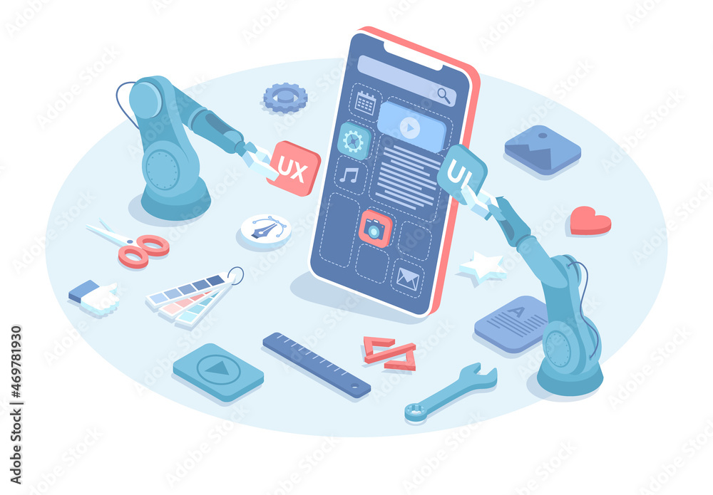 Mobile application development process. New mobile app software ...