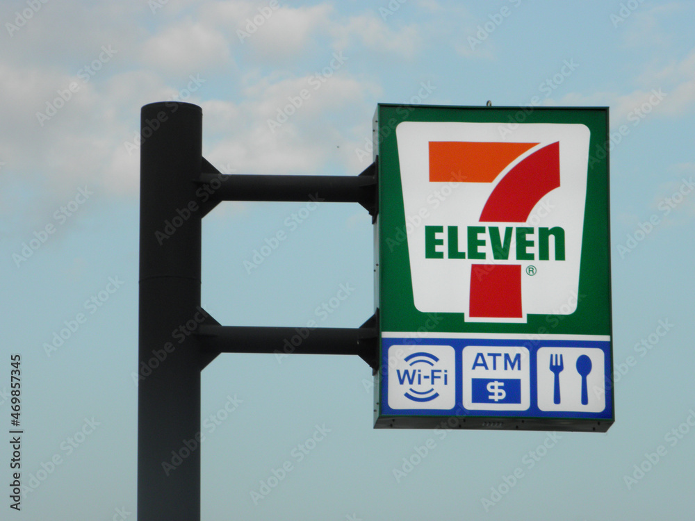 OLYMPUS DIGITKaohsiung, Taiwan-March 15, 2021: 7-11 shops in the ...