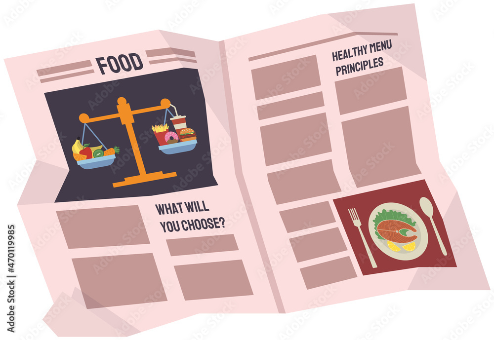Vintage newspaper of healthy food. News articles newsprint magazine old ...
