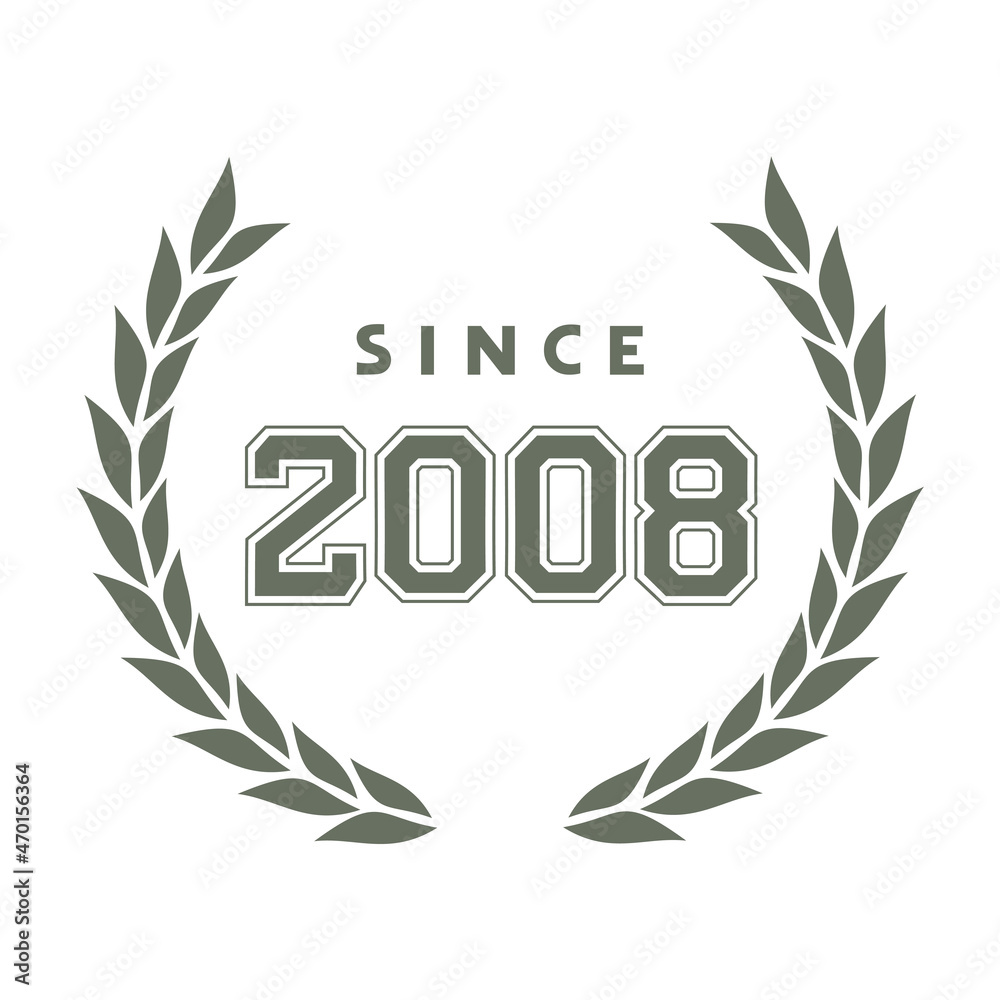Since 2008 year anniversary celebration Stock Vector | Adobe Stock