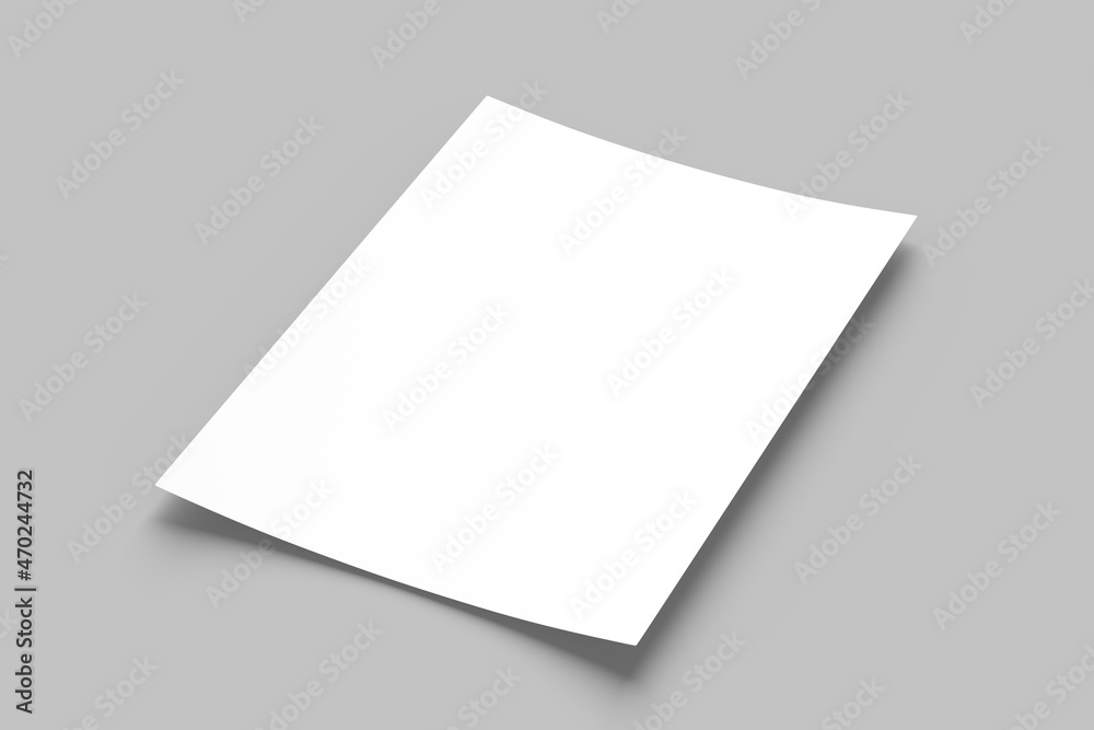 Realistic blank A4 flyer brochure for mockup. Paper or poster ...