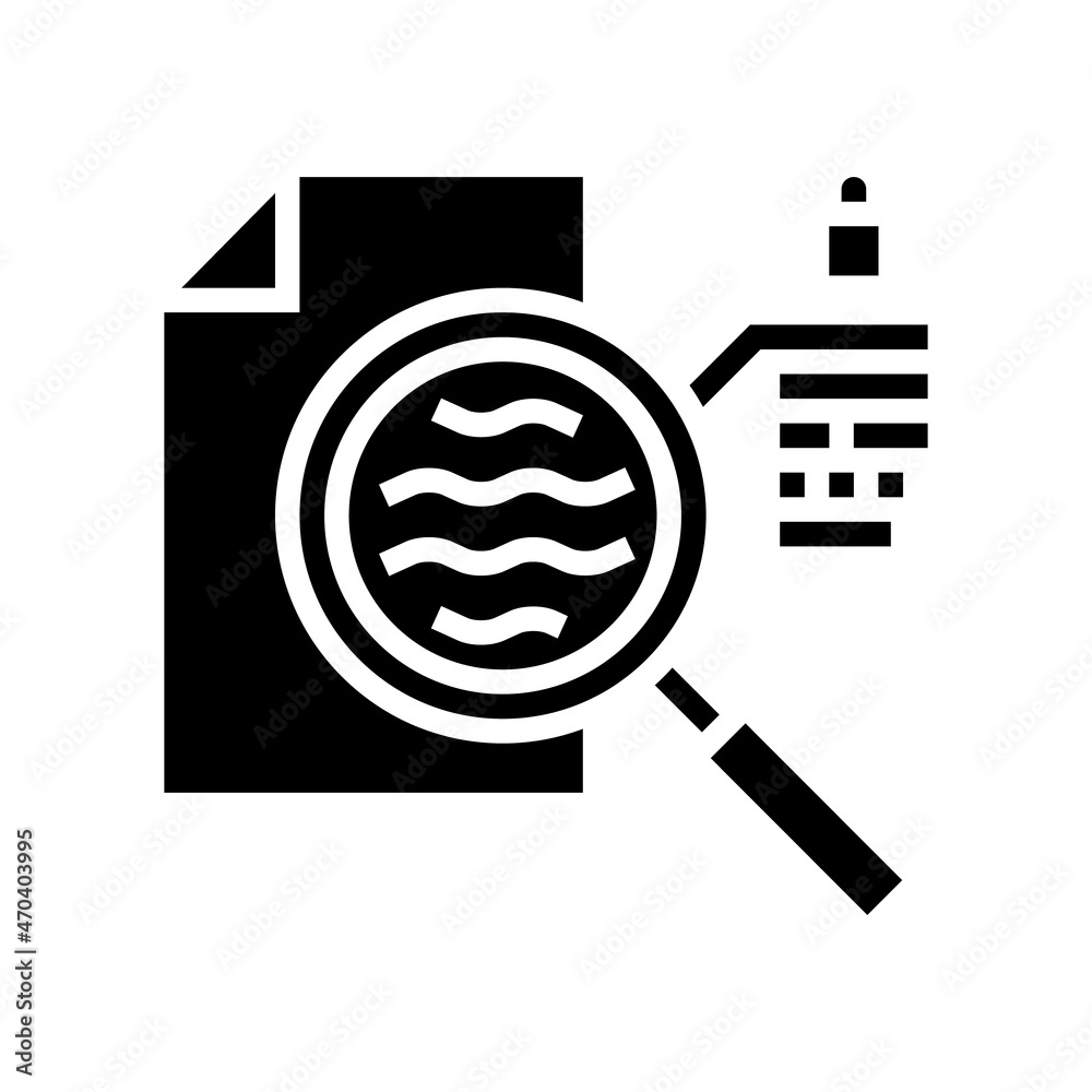 watermarked paper sheet glyph icon vector. watermarked paper sheet sign ...