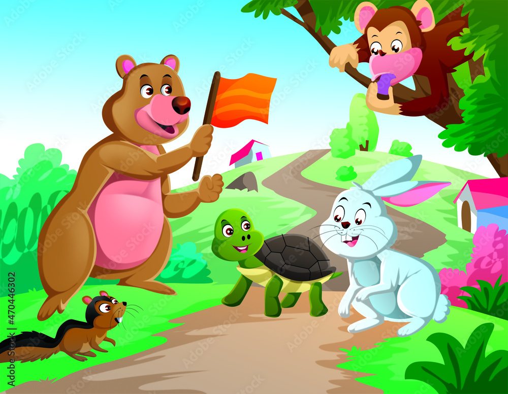 the rabbit and the tortoise moral story, the hare and tortoise story ...