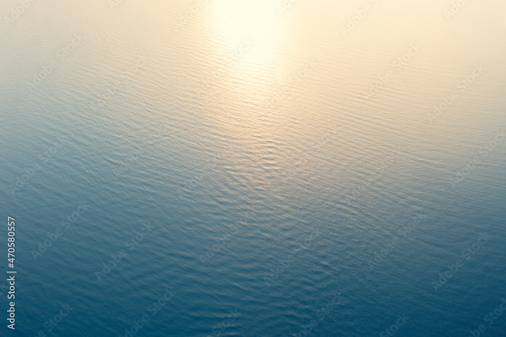 Aerial view of a crystal clear sea water texture. View from above ...