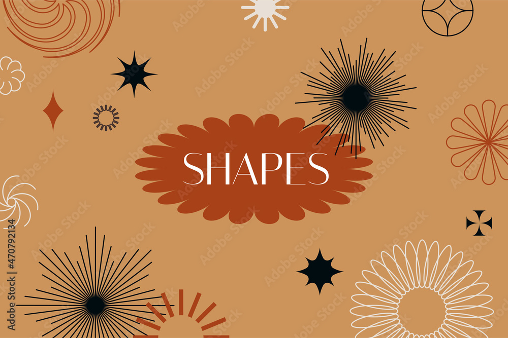 Vector set of design elements and shapes for abstract backgrounds and ...