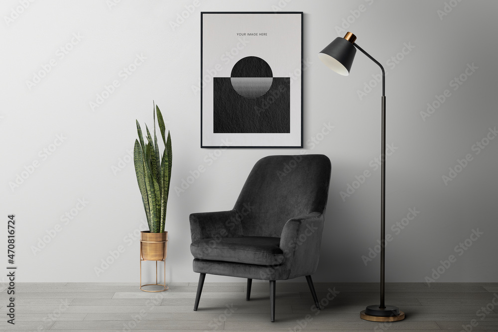 Foto de Stock Modern living room interior design | Adobe Stock