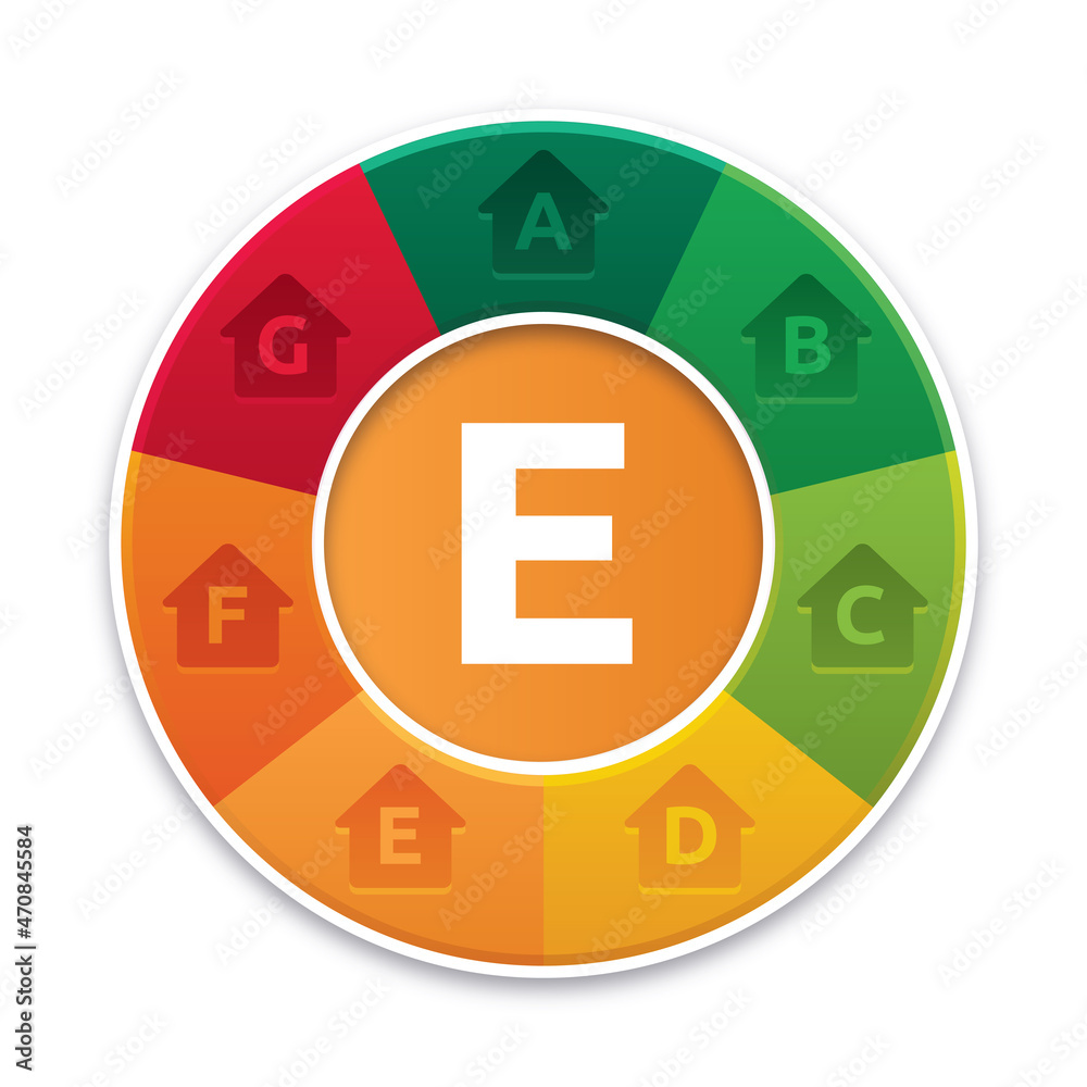 Energy Performance Certificate - Vector image of a circular energy ...