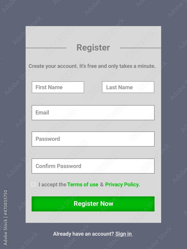 Login and register glossy web forms. Login signup form illustration ...