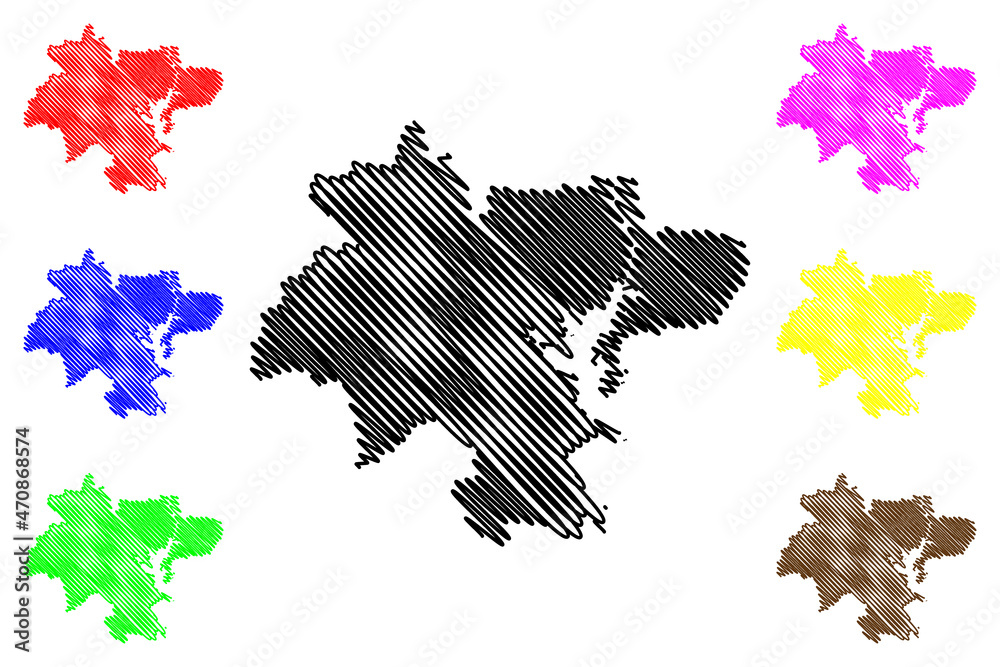 Debagarh district (Odisha State, Republic of India) map vector ...