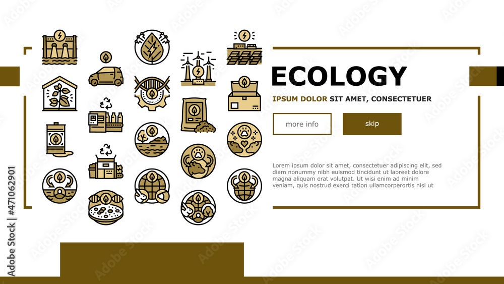 Ecology Protective Technology Landing Web Page Header Banner Template ...