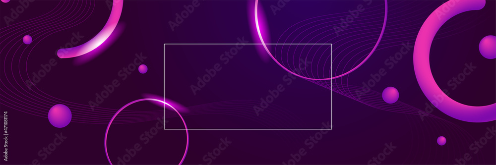 Modern abstract purple circle banner background. Vector abstract ...