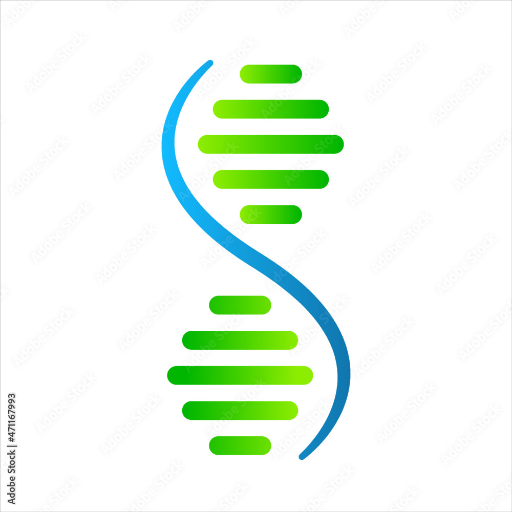 DNA vector logo icon clipart high resolution Stock Vector | Adobe Stock